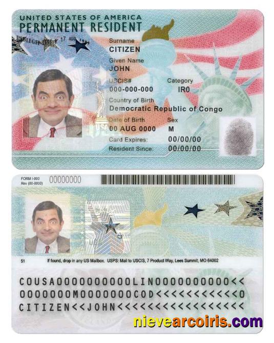 Usa Green Card, Permanent Resident Card (2020 – Present) - Neveria Arcoiris